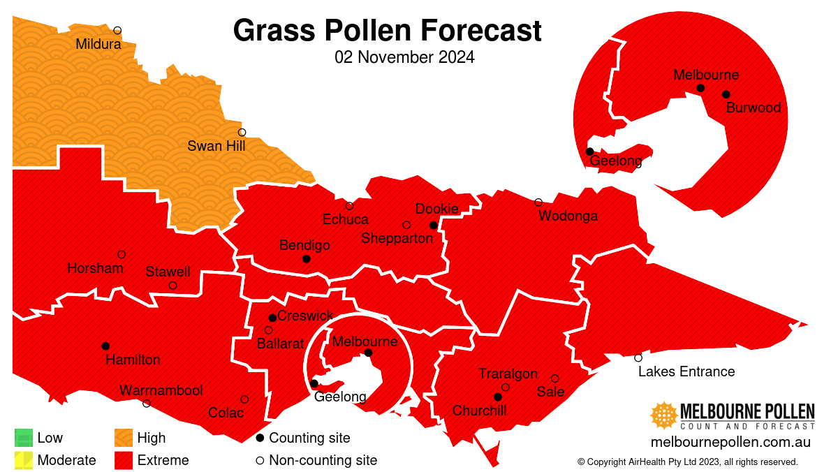 Extreme Grass Pollen Warning for Victoria - Saturday, November 2nd ...